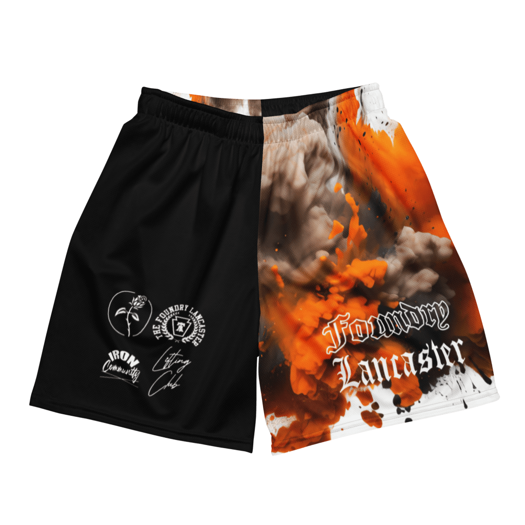 Orange Smoke Mesh Shorts - thefoundrylancaster.com