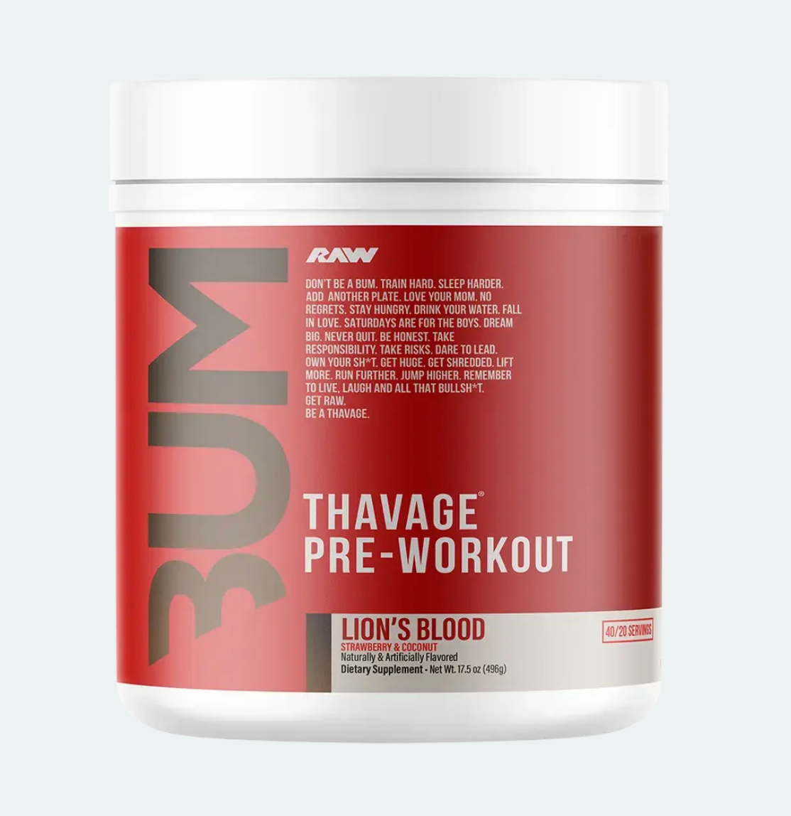 THAVAGE PRE-WORKOUT - LION'S BLOOD - thefoundrylancaster.com